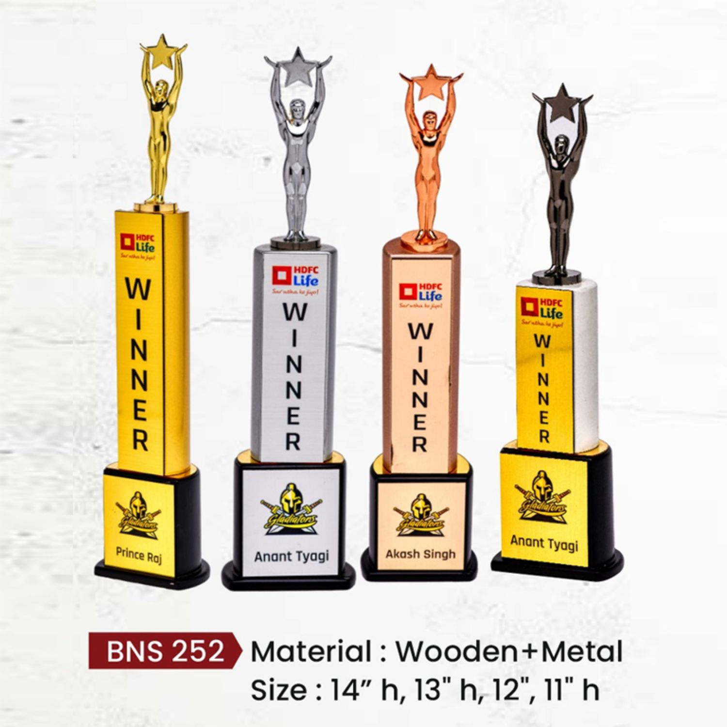 Metal Trophy Manufacturers In Delhi - Benson Trophies